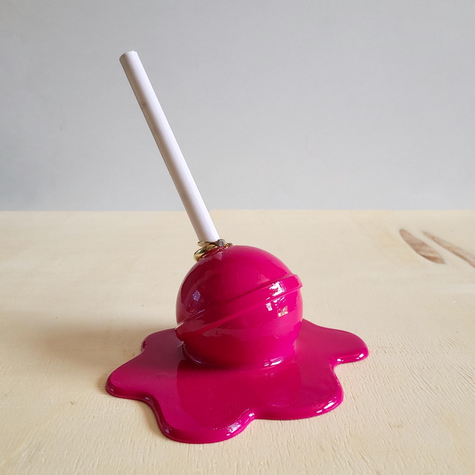 Magenta | Melting Lollipop Ring Holder | Handcrafted Candy Inspired ...