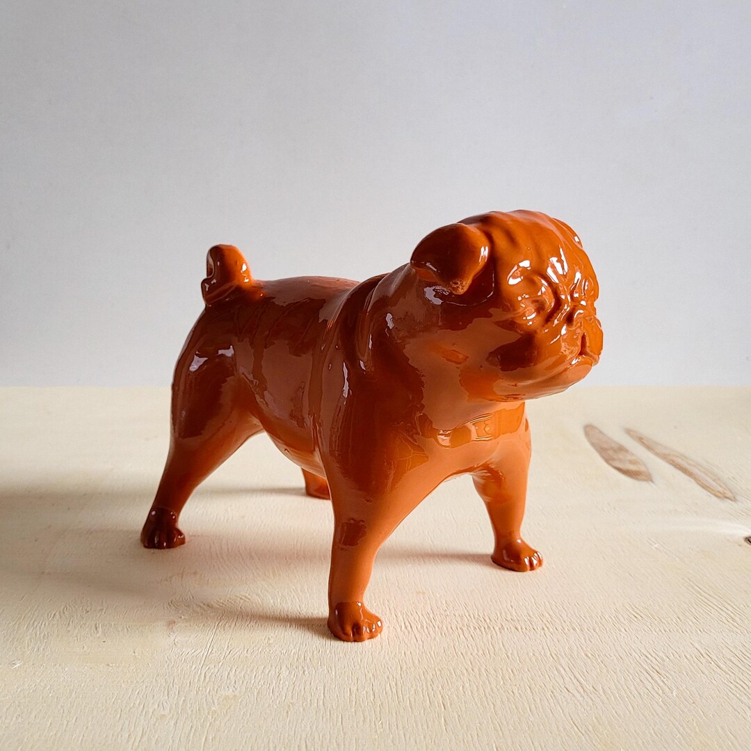 Clay | Pug Sculpture | Handcrafted Pug Decor | Adorable Dog Figurine - Etsy