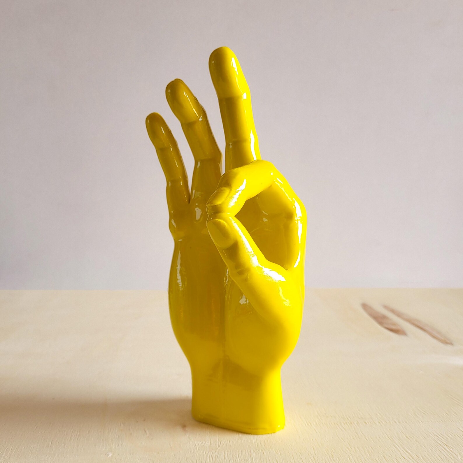 Yellow | OK Hand Sculpture: Handmade Biopolymer Art - Modern Decor - Etsy