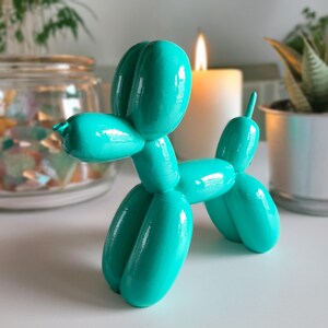 Light Mint | Tabletop Balloon Dog Sculpture | Handcrafted Dog Figurine ...