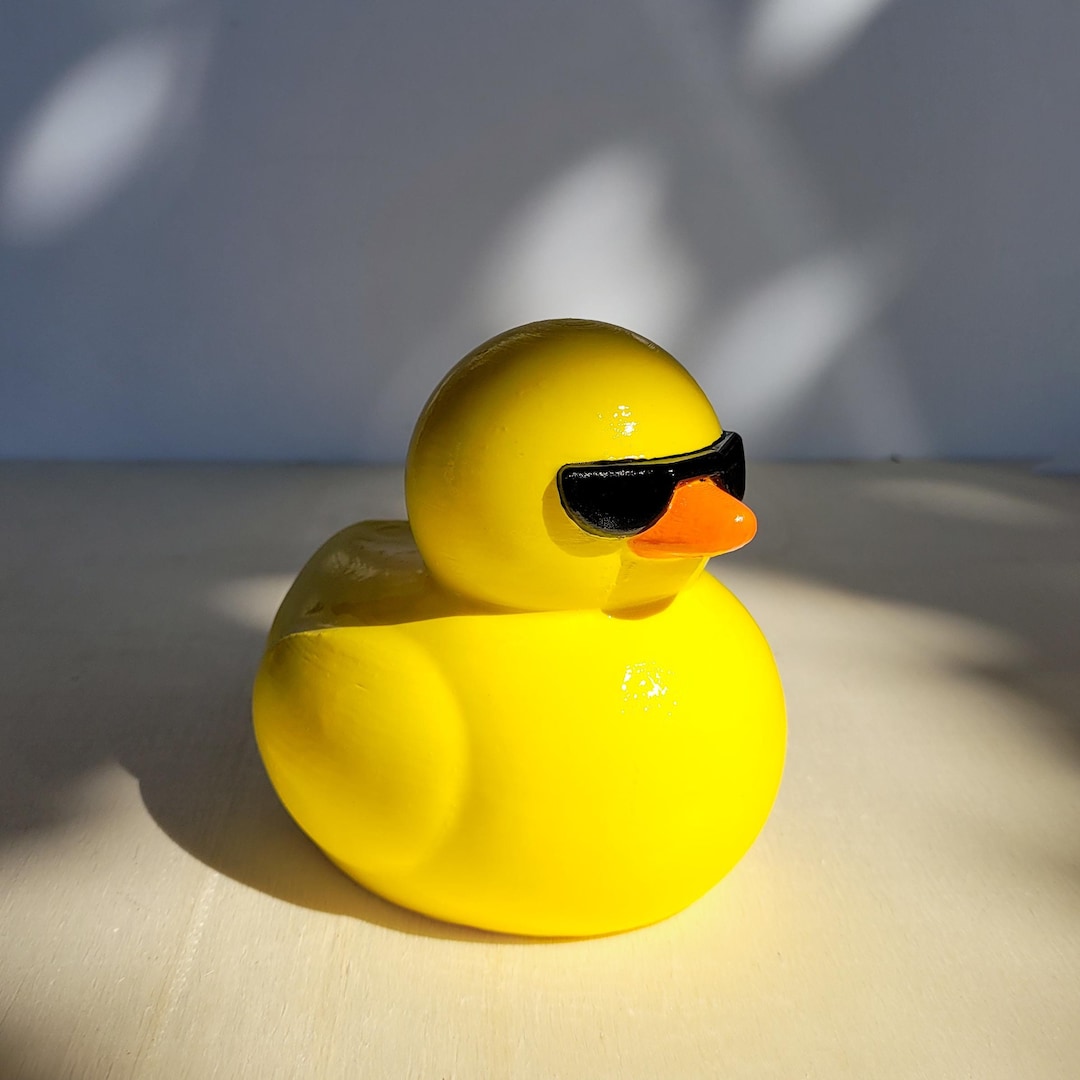 Swag Duck Rubber Duck Figurine | 10.8cm Tall | Handmade Biopolymer ...