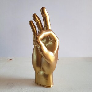 Antique Gold | OK Hand Sculpture | Handcrafted OK Sign | Decorative ...