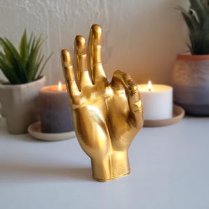 Antique Gold | OK Hand Sculpture | Handcrafted OK Sign | Decorative ...