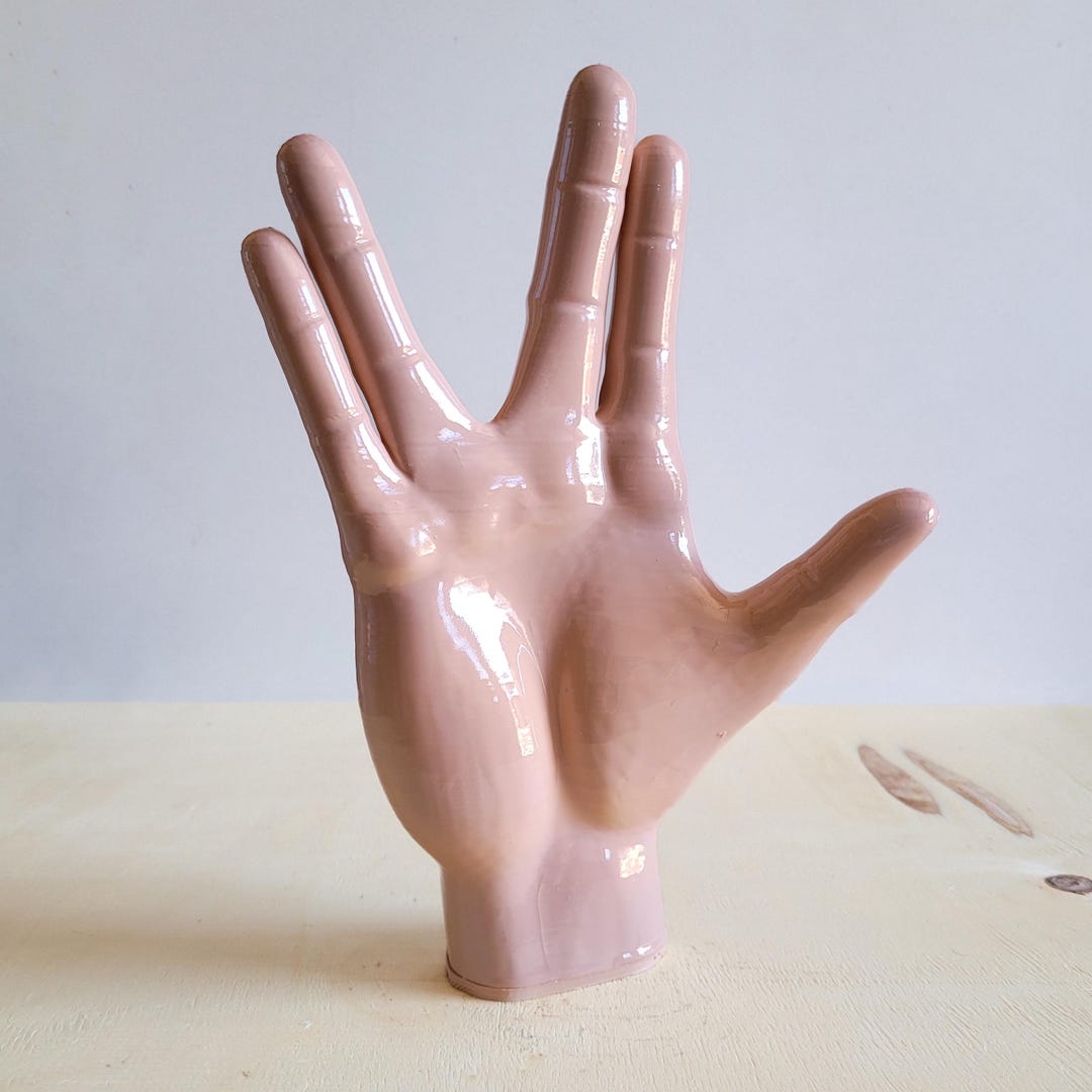 Rose | Handcrafted Spock Hand Vulcan Salute Sign | Decorative Star Trek ...