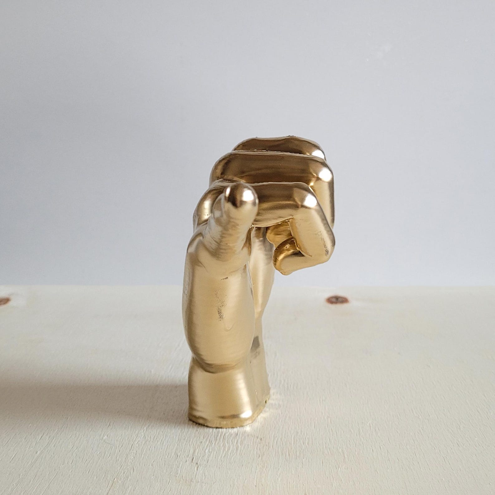 Gold Colored Hawaiian Shaka Hand Sculpture | Handcrafted Hawaiian Sign ...