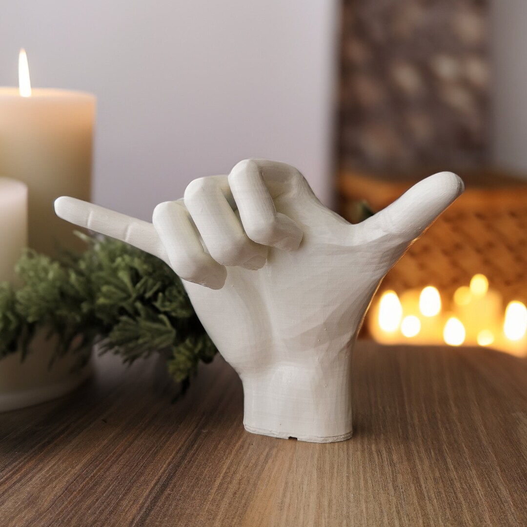 Hawaiian Shaka Hand Sculpture | Handcrafted Hawaiian Sign | Decorative ...