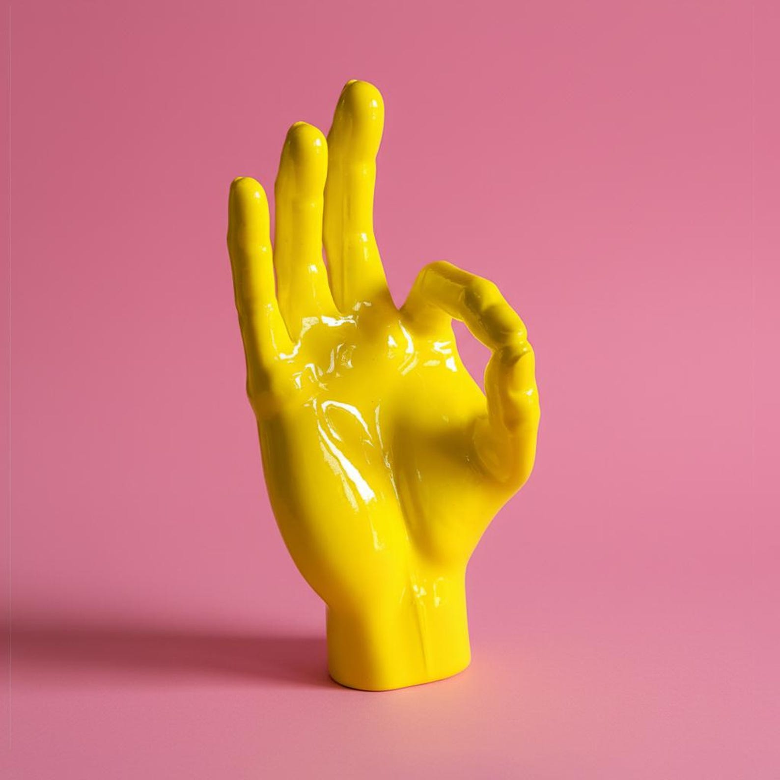 Yellow | OK Hand Sculpture: Handmade Biopolymer Art - Modern Decor - Etsy