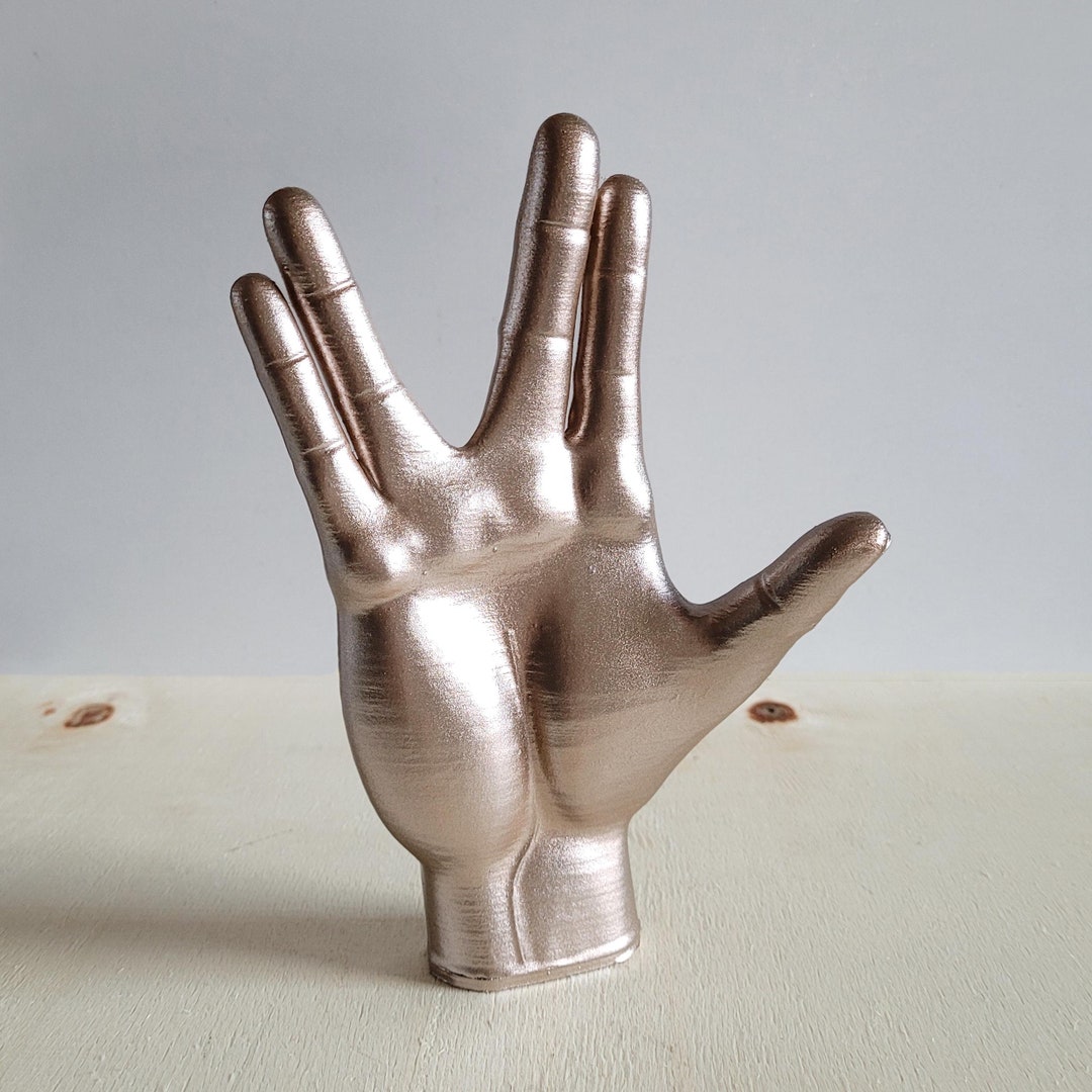 Champagne Colored | Handcrafted Spock Hand Vulcan Salute Sign ...