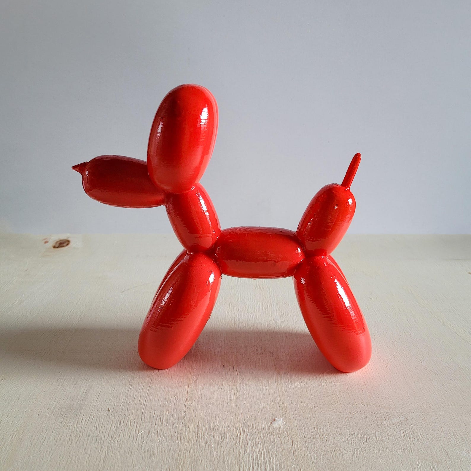 Red | Tabletop Balloon Dog Sculpture | Handcrafted Dog Figurine ...