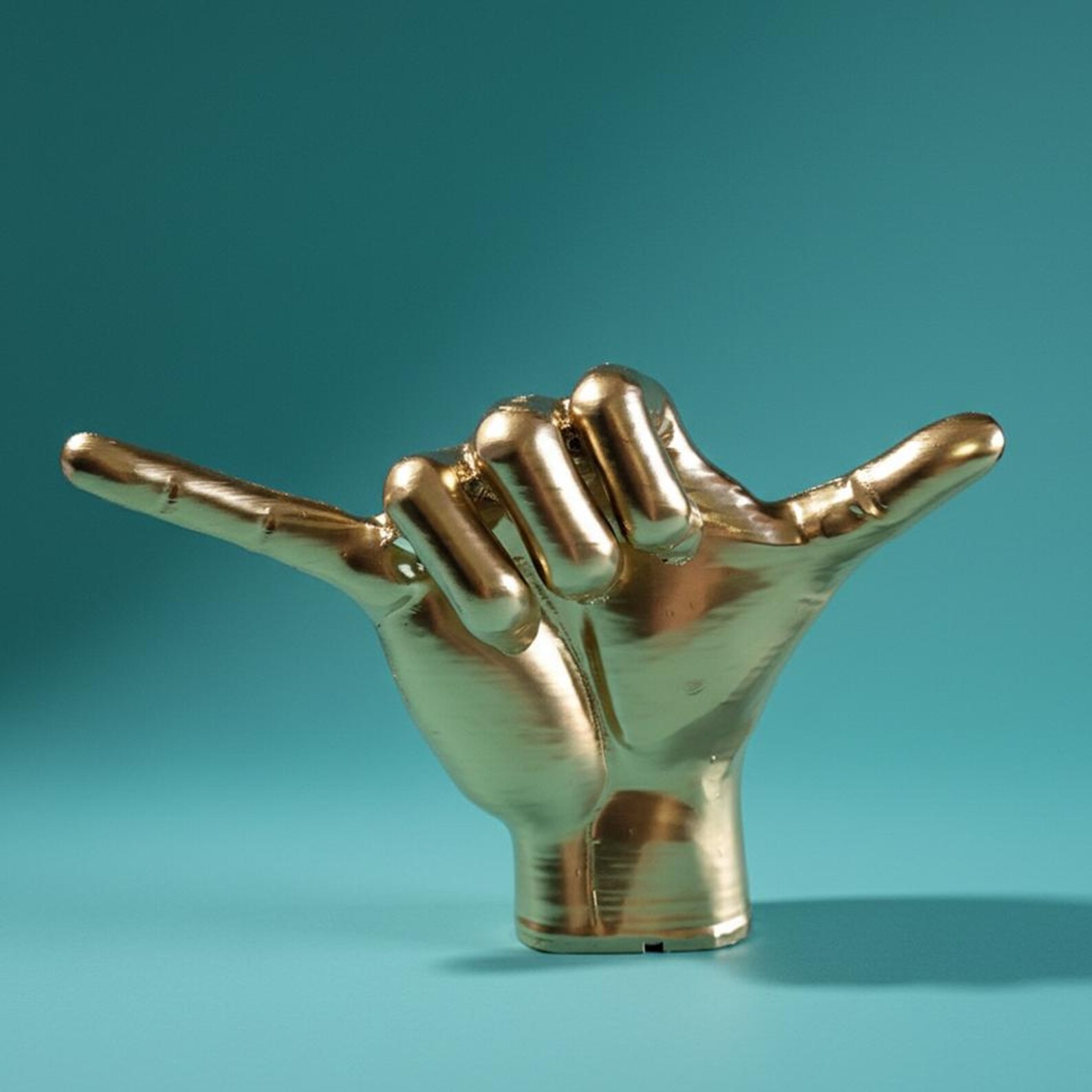 Gold Colored Hawaiian Shaka Hand Sculpture | Handcrafted Hawaiian Sign ...