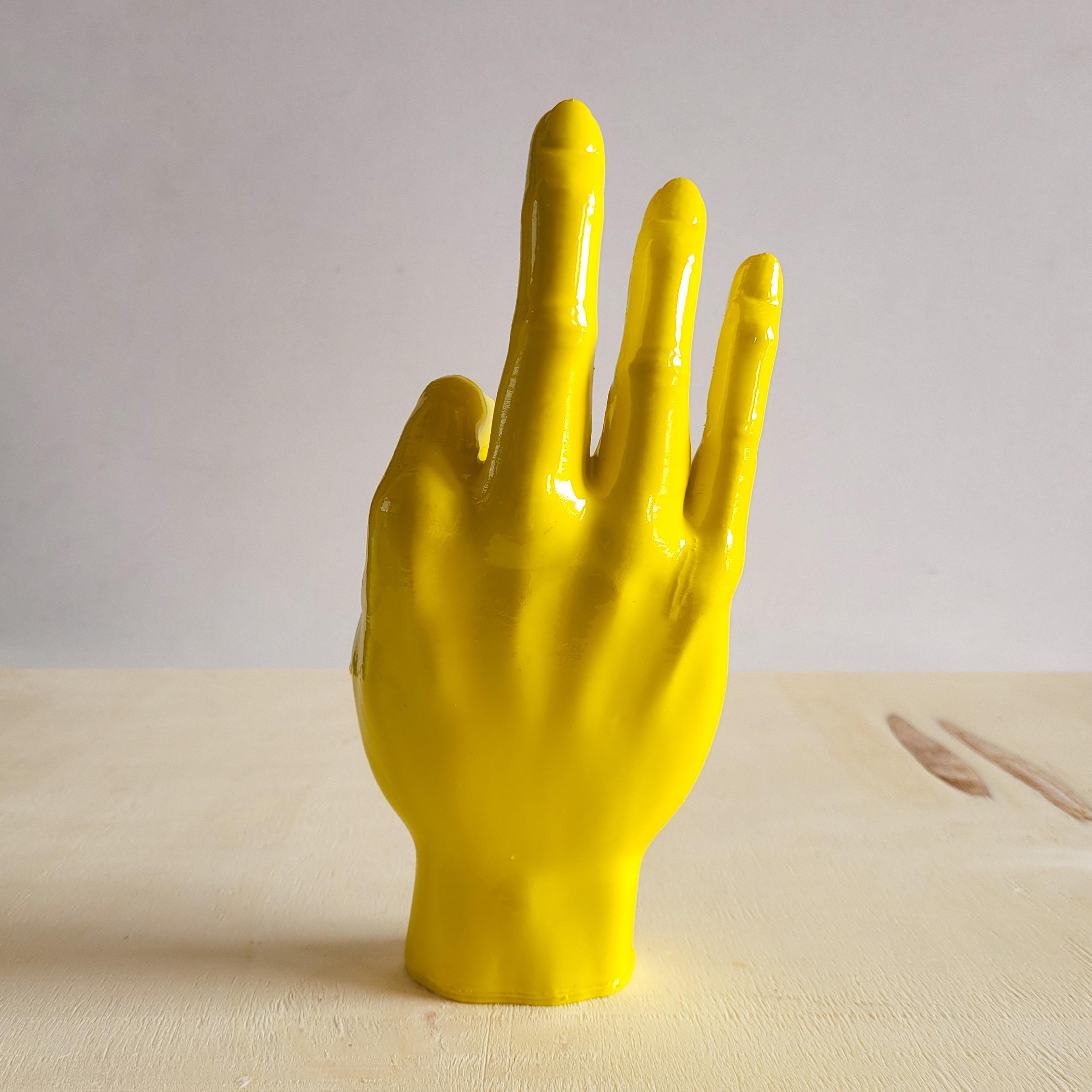 Yellow | OK Hand Sculpture: Handmade Biopolymer Art - Modern Decor - Etsy