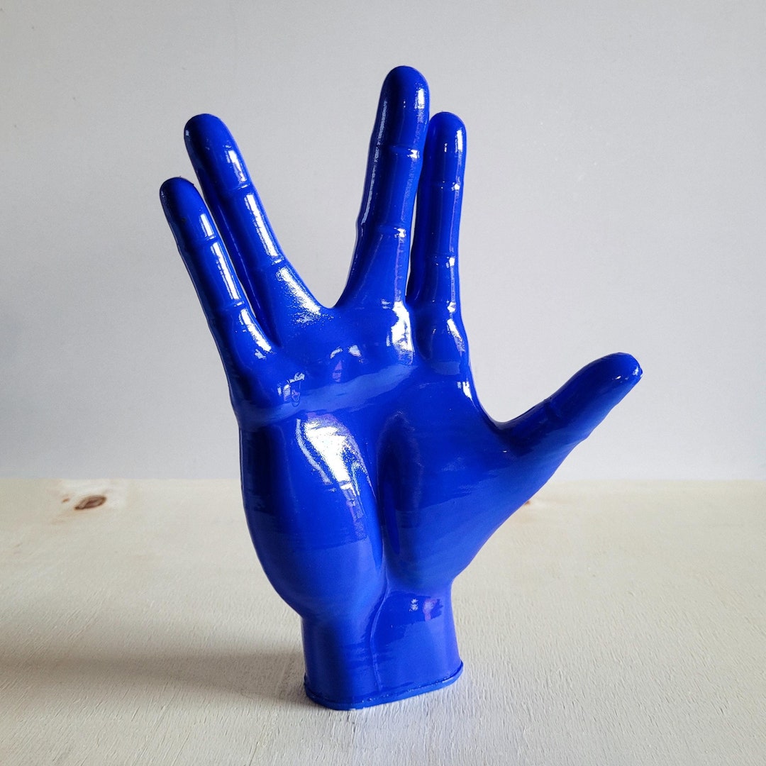 Ultramarine | Handcrafted Spock Hand Vulcan Salute Sign | Decorative ...
