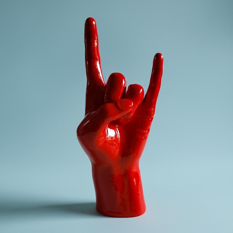 Rock on Sign Sculpture - Etsy UK