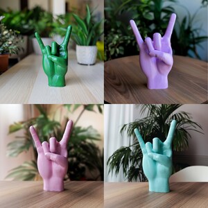 Metal Hand Rock Sign Sculpture | Handcrafted Rock and Roll Inspired ...