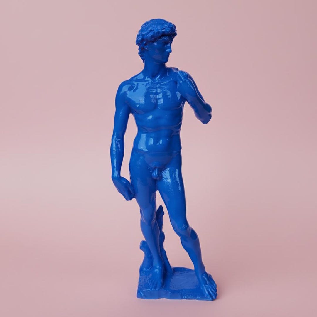 Blue | Handcrafted David Sculpture | Michelangelo's Statue of David ...