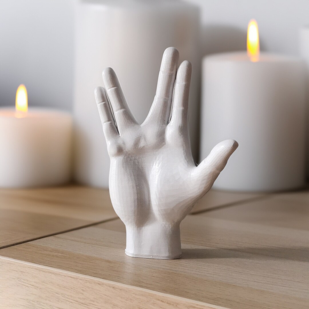 Handcrafted Spock Hand Vulcan Salute Sign Decorative Star Trek Inspired ...