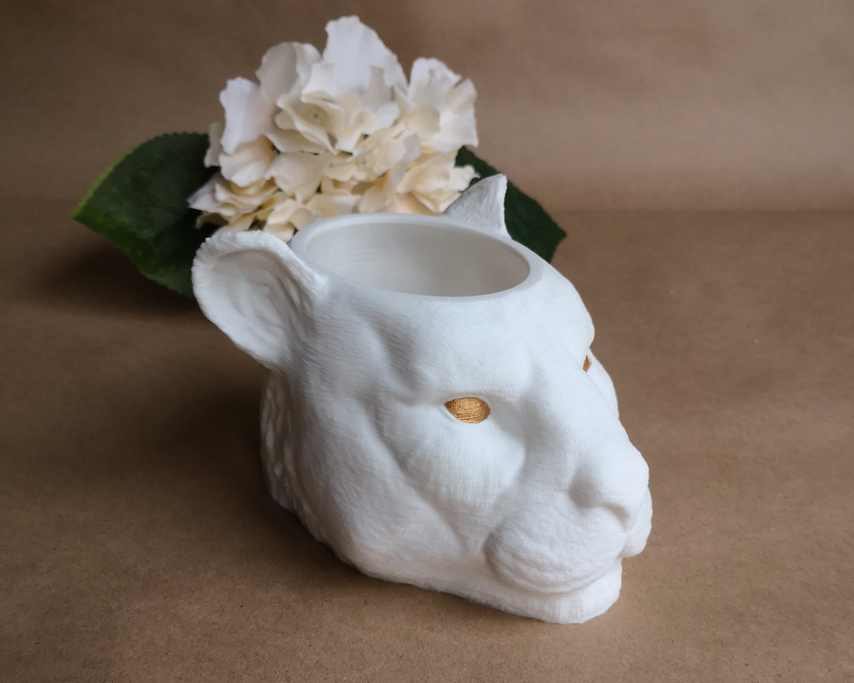Leopard Pot Panther Flower Vase Puma Planter Head Vase - Etsy