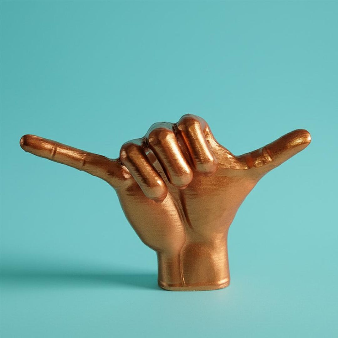 Bronze Colored | Hawaiian Shaka Hand Sculpture | Handcrafted Hawaiian ...