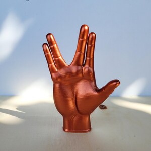 Handcrafted Spock Hand Vulcan Salute Sign | Decorative Star Trek ...