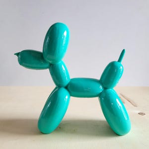 Light Mint | Tabletop Balloon Dog Sculpture | Handcrafted Dog Figurine ...