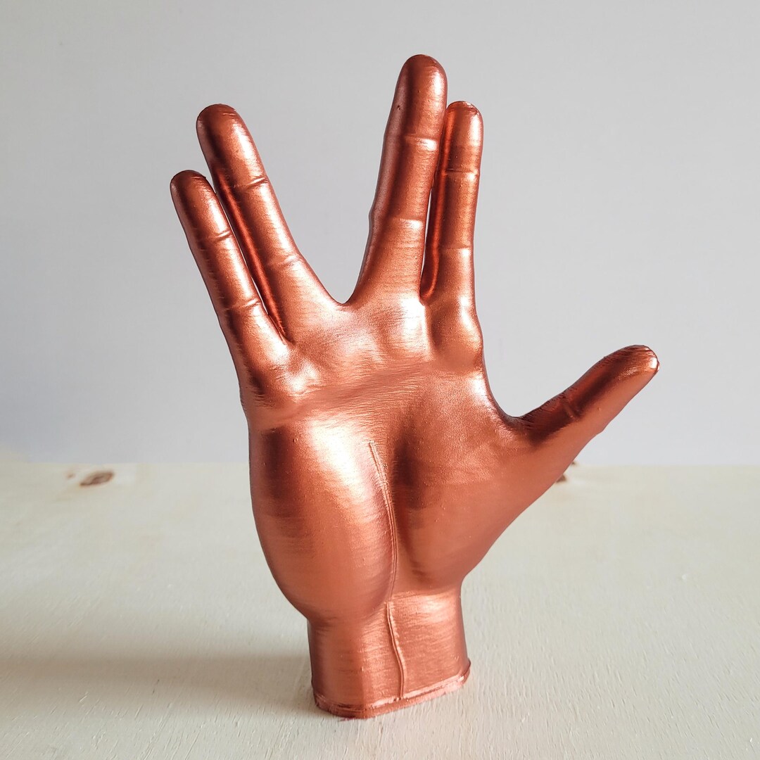Copper | Handcrafted Spock Hand Vulcan Salute Sign | Decorative Star ...