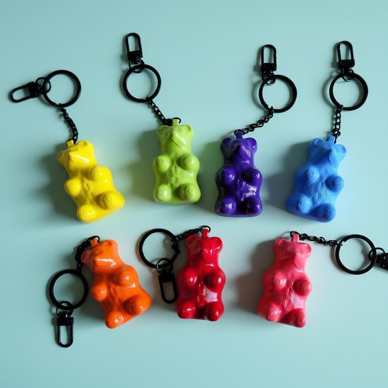 Gummy Bear Keychain: 3D Printed PLA Bioplastic Candy Charm - Etsy