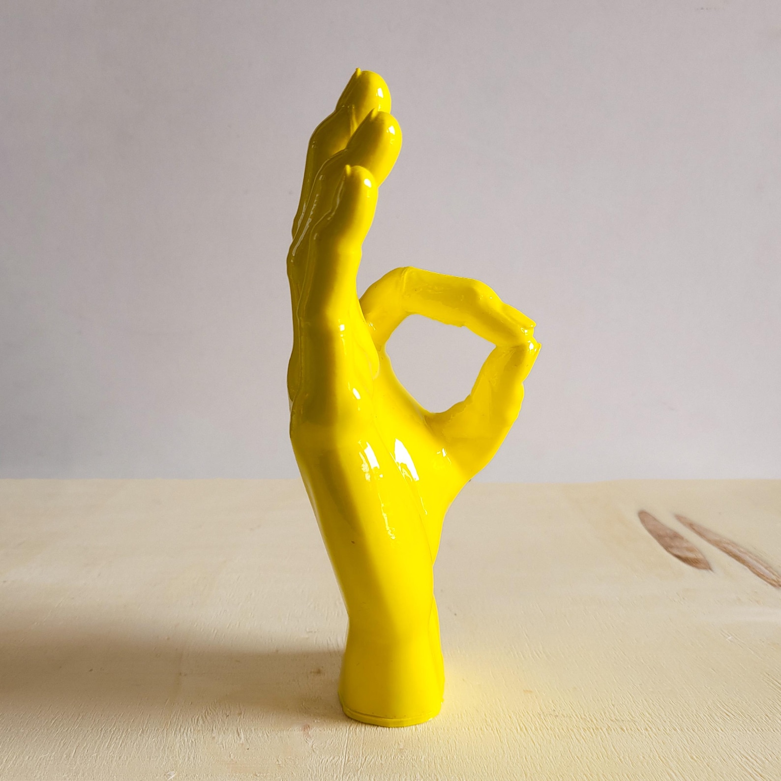Yellow | OK Hand Sculpture: Handmade Biopolymer Art - Modern Decor - Etsy