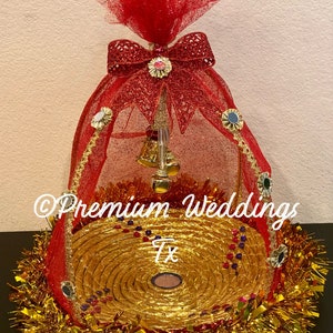 Large Tokri, Mehndi Tokri , Foil Thaal, Mehndi Thaal, Mehndi Plate ...