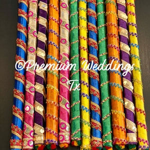Wood Dandiya Sticks | Mehndi Decor | Sangeet | Mehndi | Navaratan ...