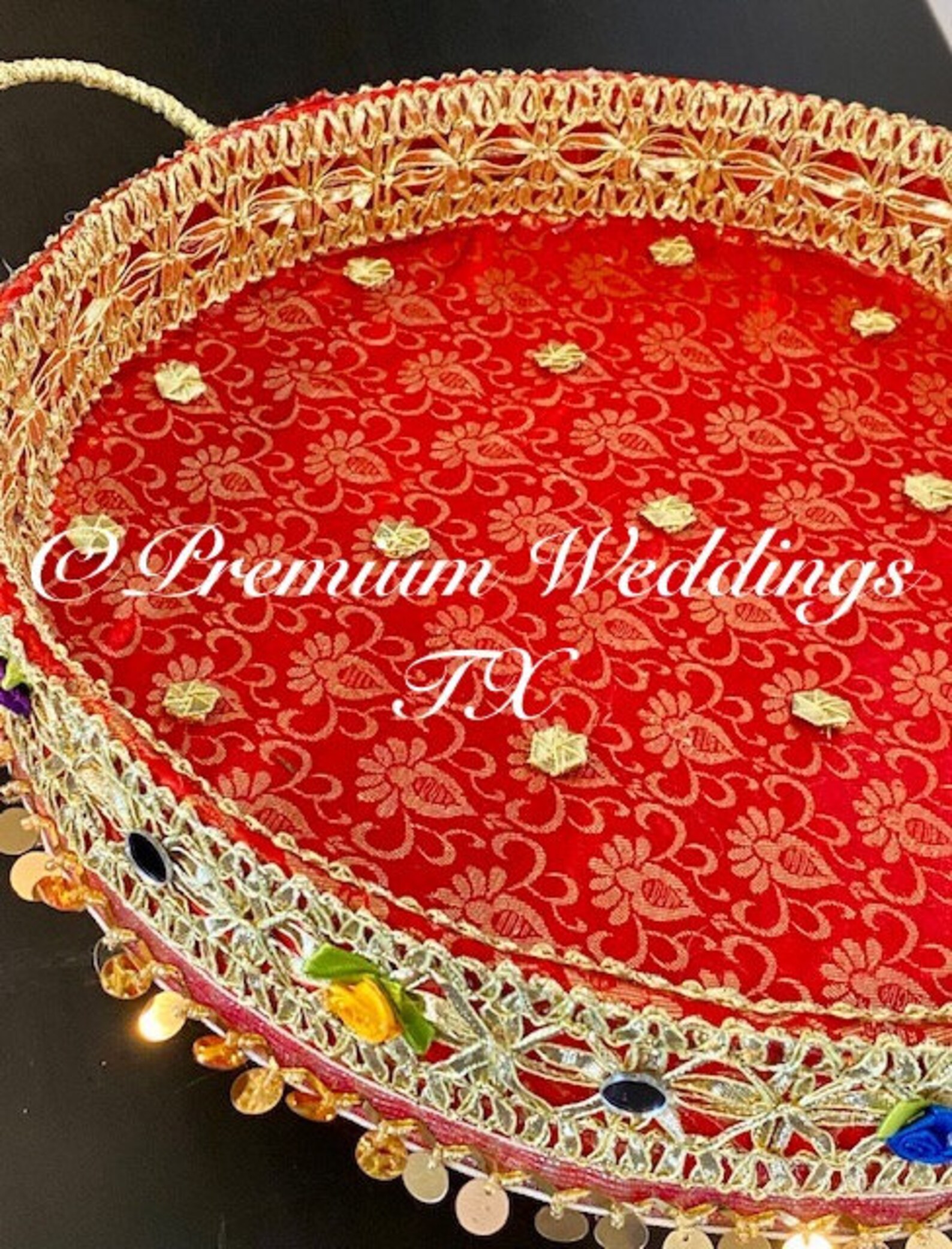 Red Mehndi Thaali Mehndi Plate Thaali Puja Thaali Mehndi - Etsy