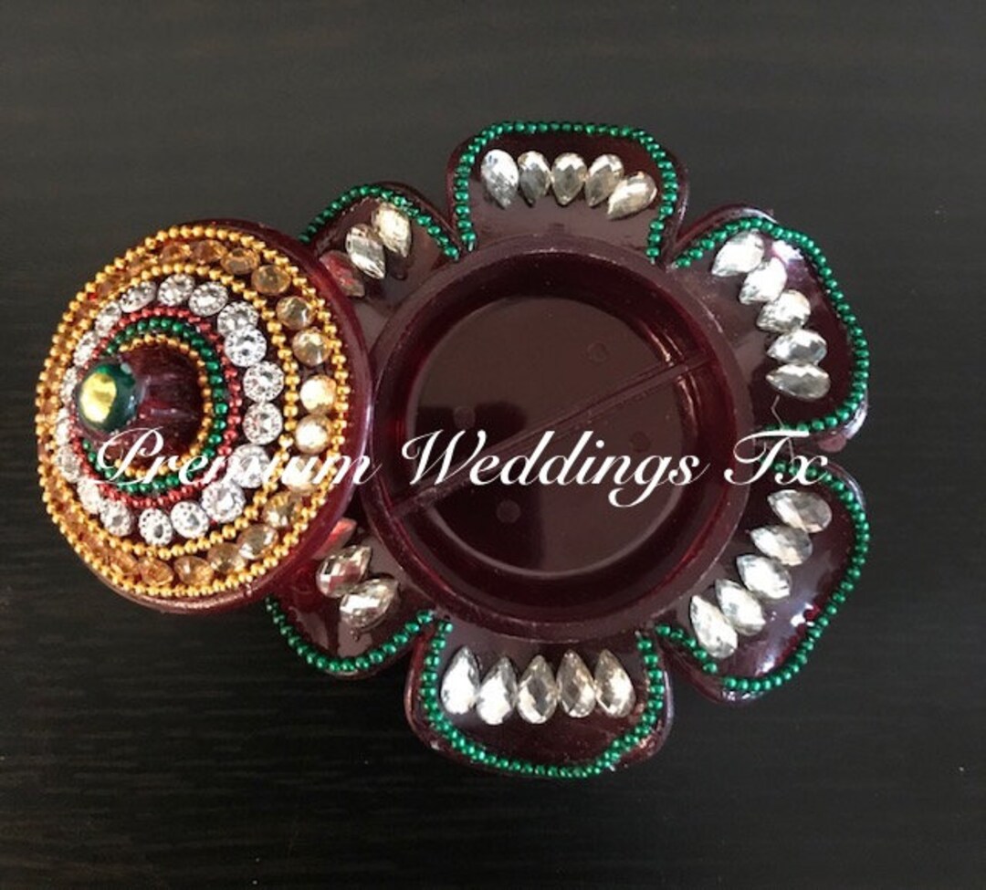 1ct Decorative Haldi Kumkum Holder,kumkum,sindoor Dabi,sinadoor,festive ...