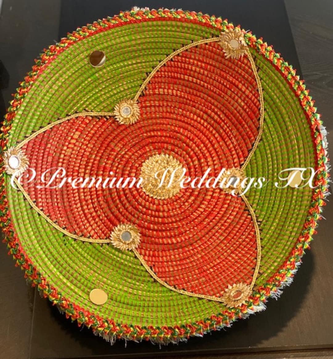 Large Tokra, Mehndi Tokri ,wicker Thaal, Mehndi Thaal, Mehndi Plate ...