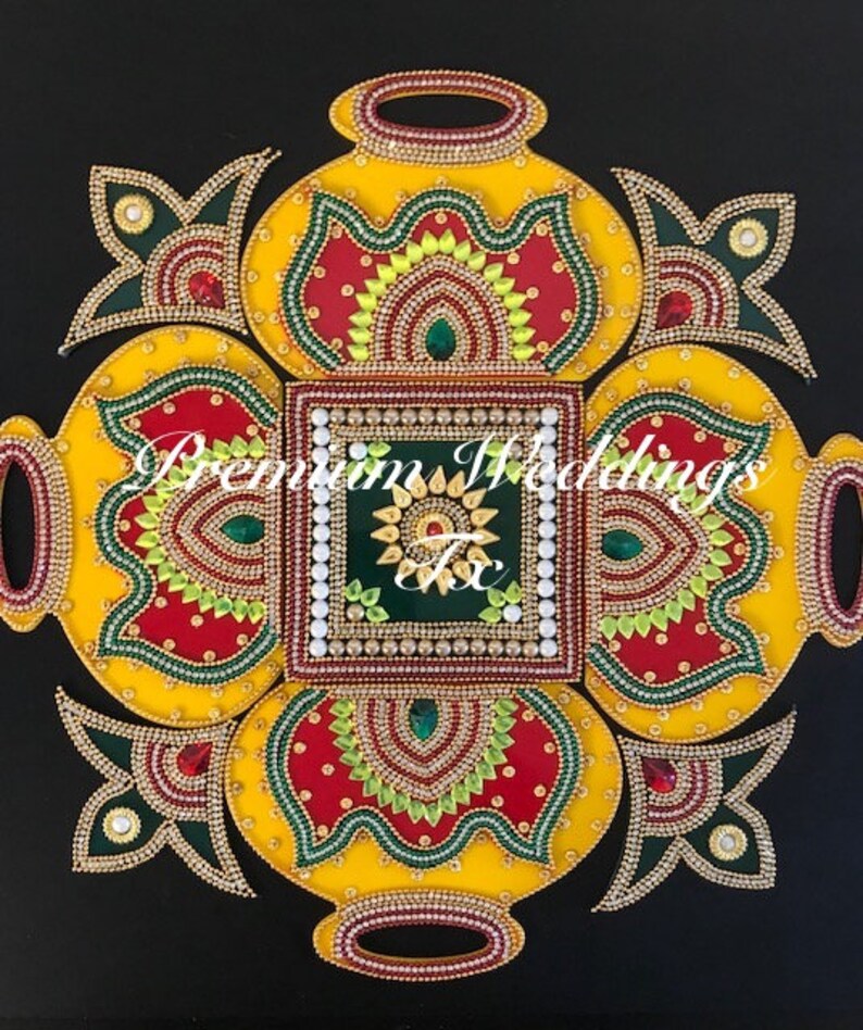 Matka Rangoli Large Rangoli Indian Rangoli Home Decor | Etsy