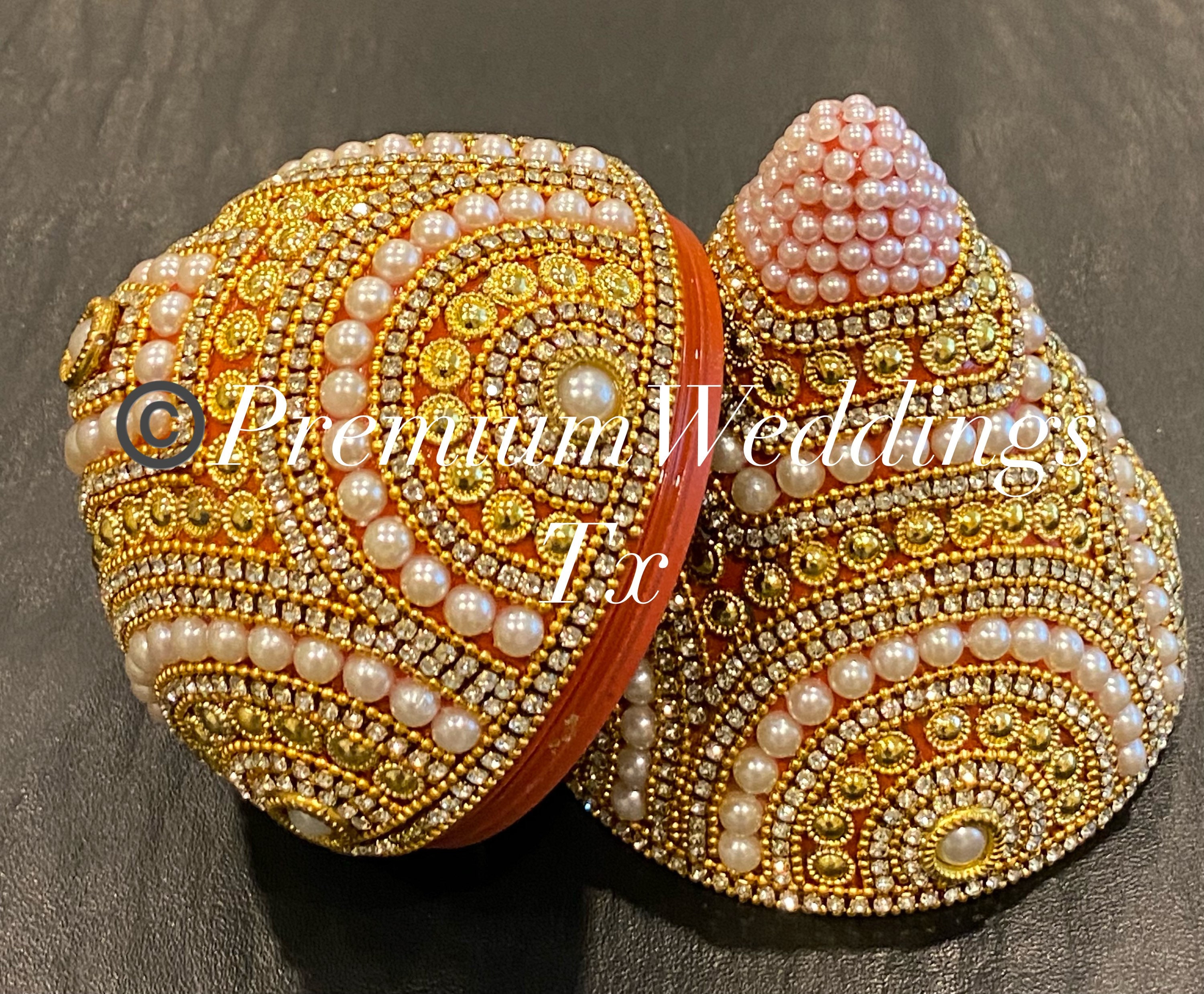 Rhinestone & Pearl Coconut Cover: Indian Wedding Decor - Etsy