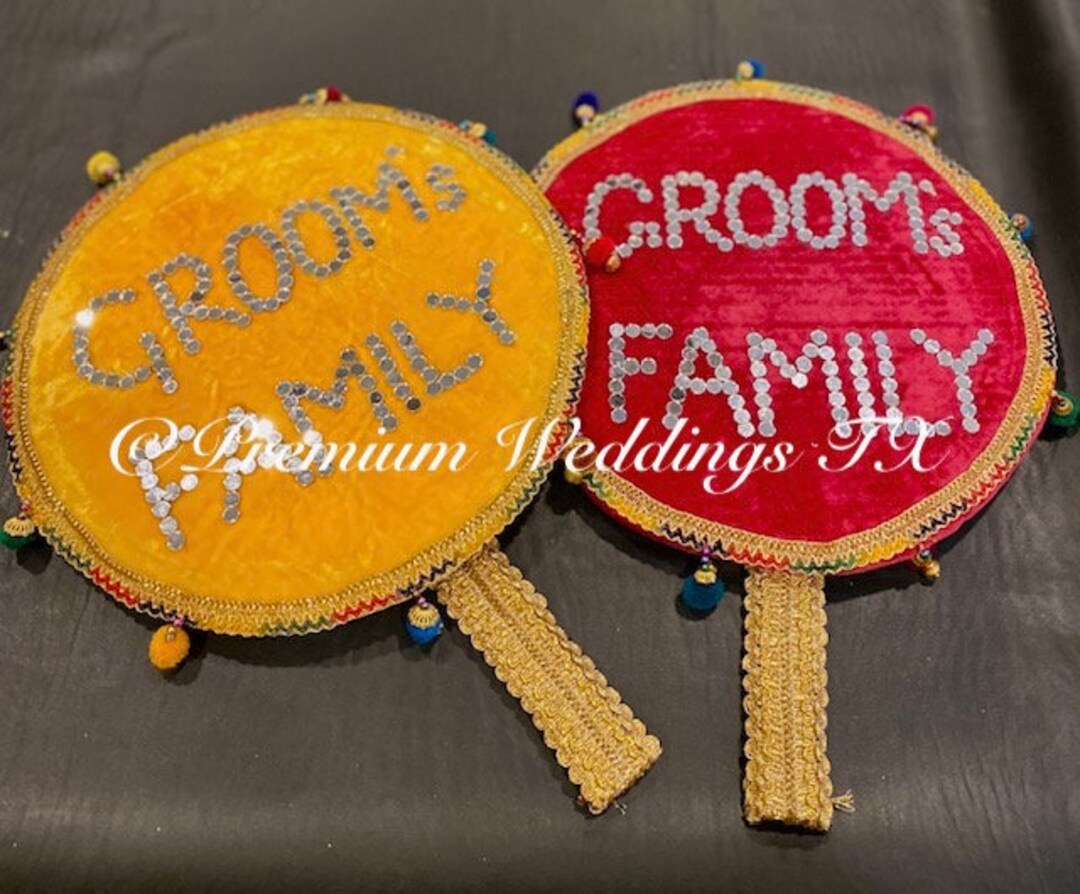 Handmade Desi Wedding Banner: Bride & Groom Props - Etsy