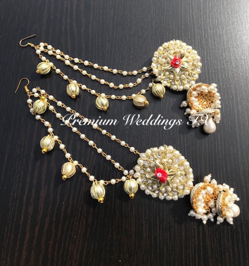 Red Gotta Jewelry Shaadi Dulhan Mehndi Mayoon Haldi - Etsy