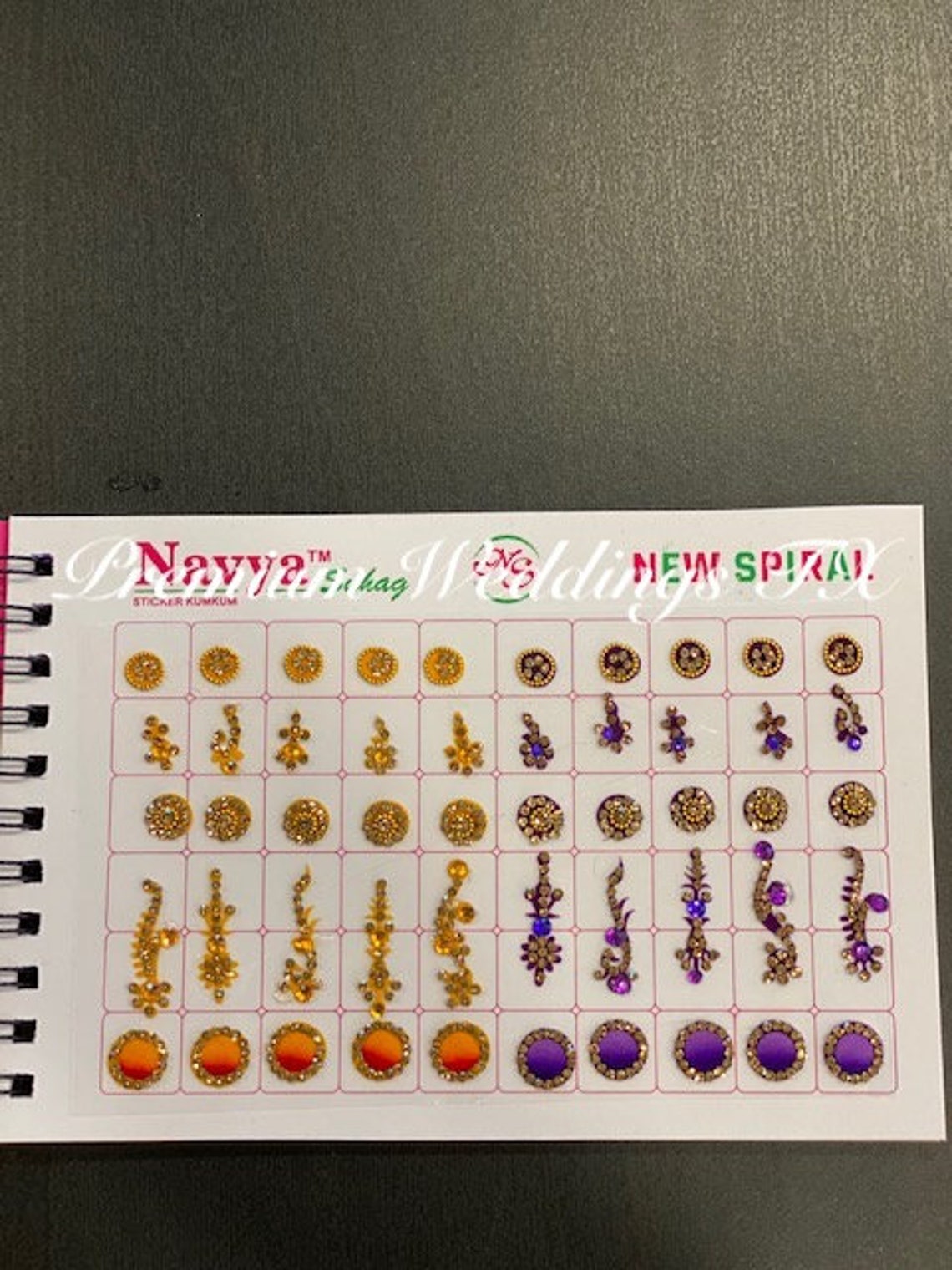 Rhinestone Bindi Book: Assorted Color Body Jewelry - Etsy