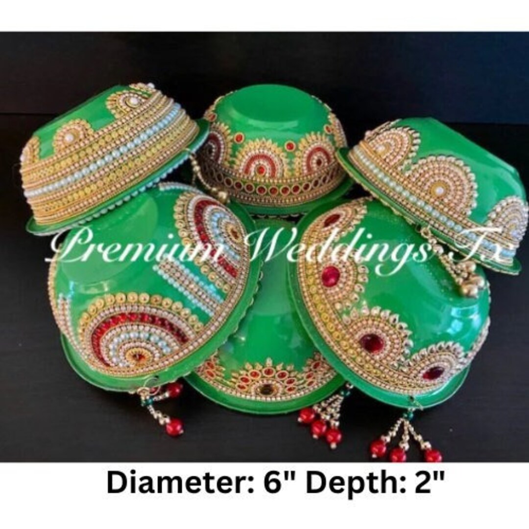 Decorative Bowl: Indian Wedding Mehndi Haldi Mayoon Decor - 1ct - Etsy