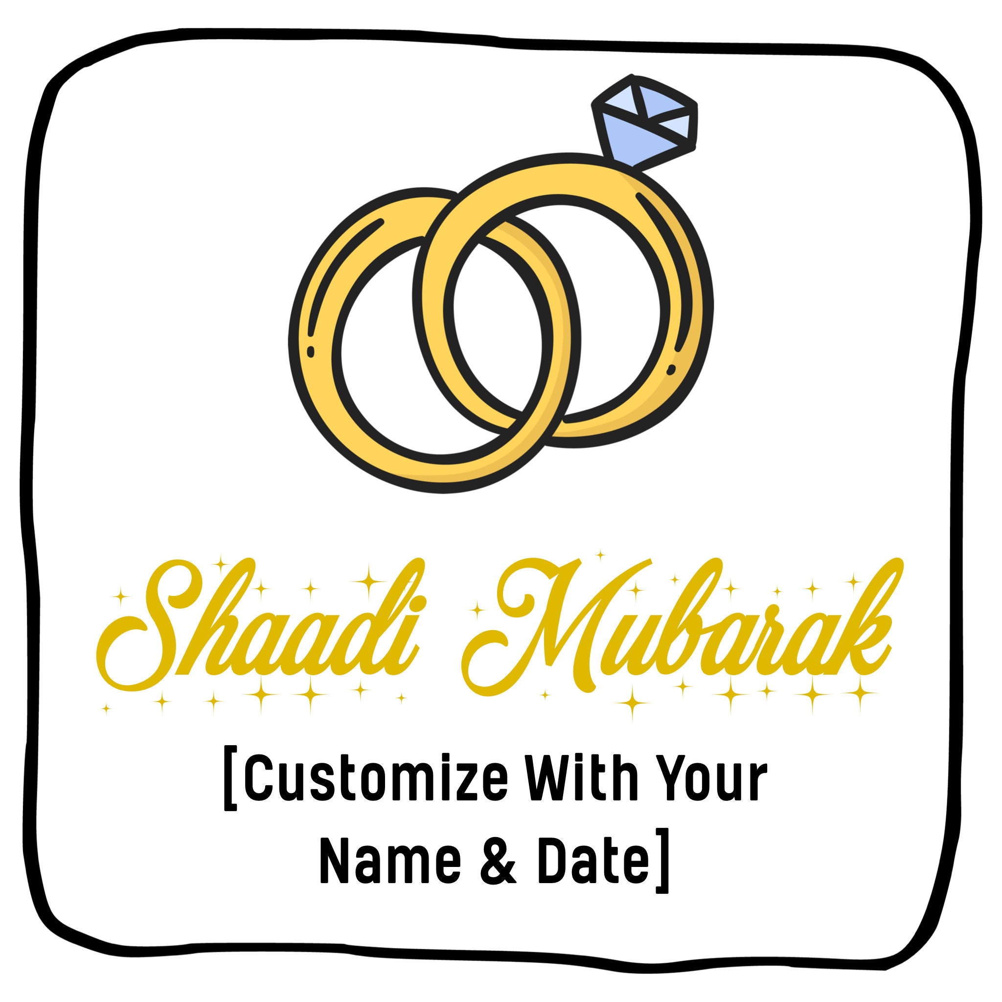 Shaadi Mubarak Stickers Stickers Shaadi Stickers Shaadi | Etsy