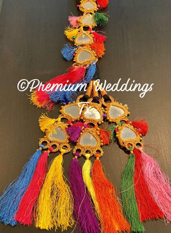Paranda MultiColor Mirror Paranda Hair Accessories Dulhan | Etsy