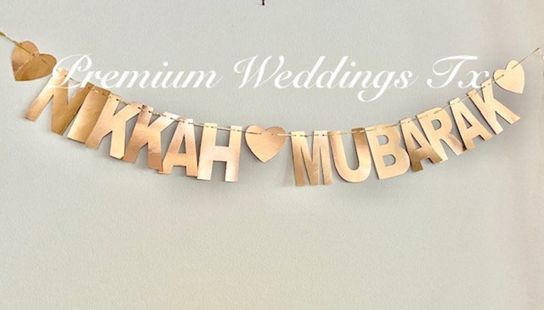 1 Set Nikkah Mubarak Banners,wedding Banner, Shaadi Banner, Wedding ...