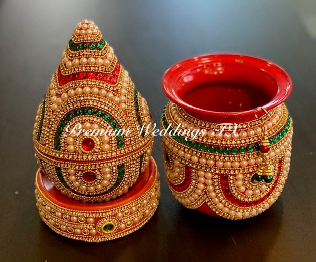 Decorative Kalash for Puja Mangal Kalash With Coconut,indian Wedding ...