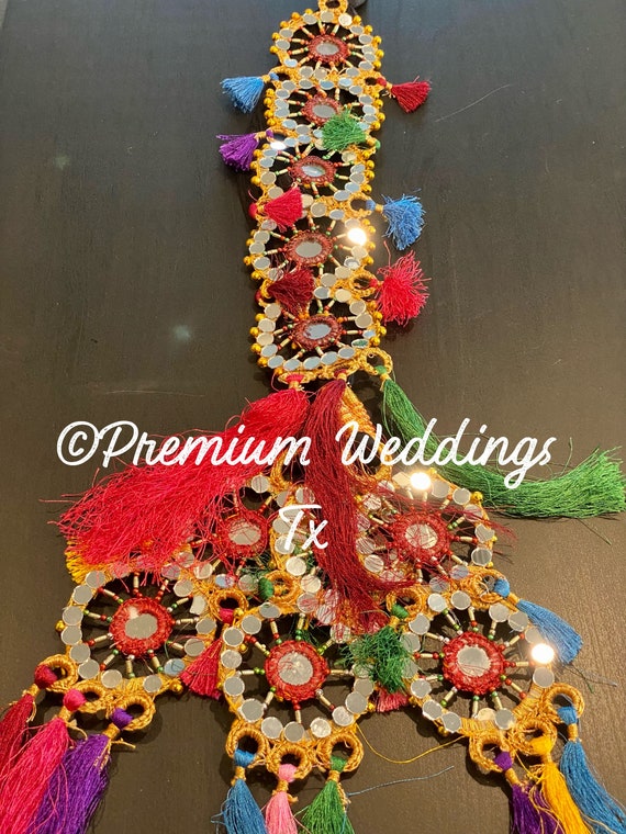 Paranda Multicolor Mirror Paranda Hair Accessories Dulhan | Etsy