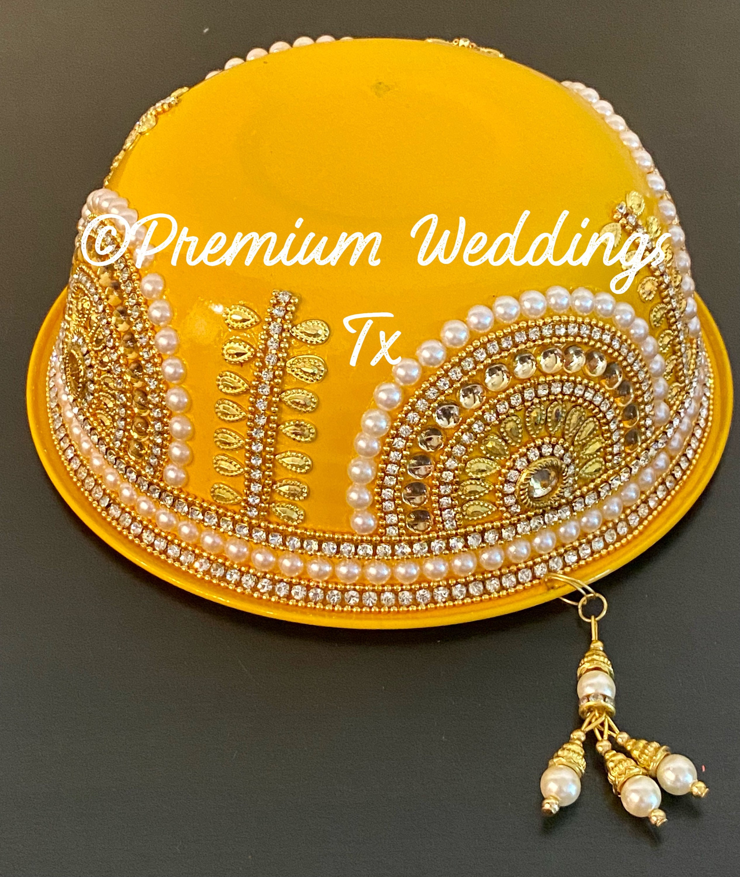 Handmade Rhinestone Mehndi Bowl: Indian Wedding Decor - 1ct - Etsy