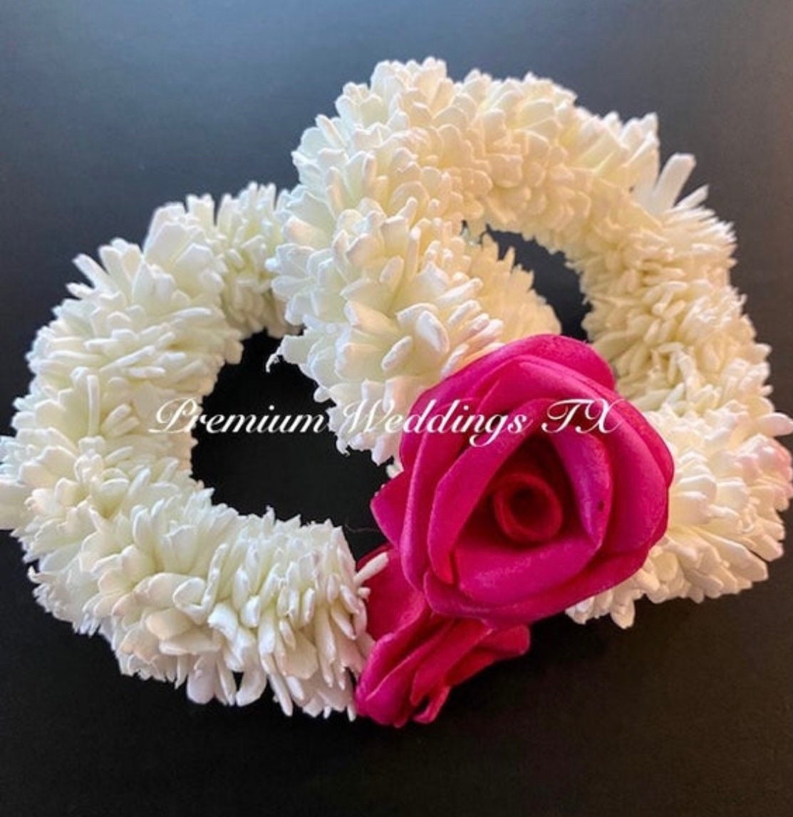 Gajra Pink Flower Gajra Set Boho Jewelry Wedding Pithi - Etsy