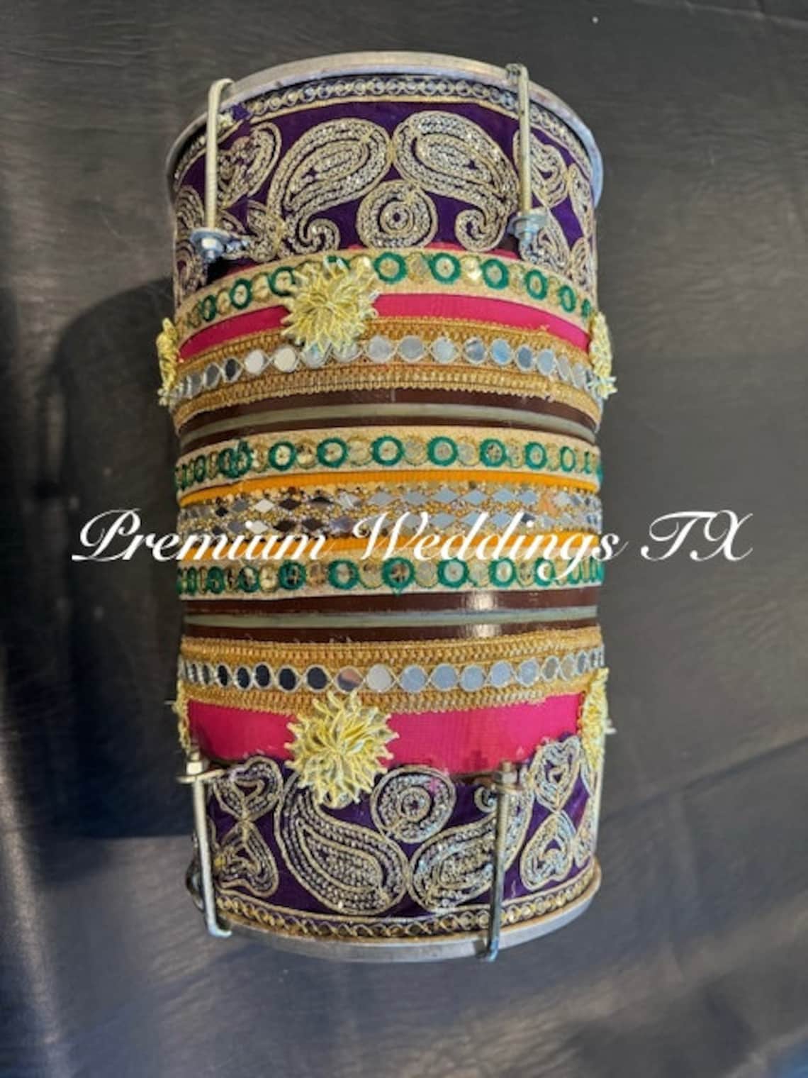 Handmade Sangeet Dhol: Indian Wedding Decor, Musical Instrument - 1ct ...