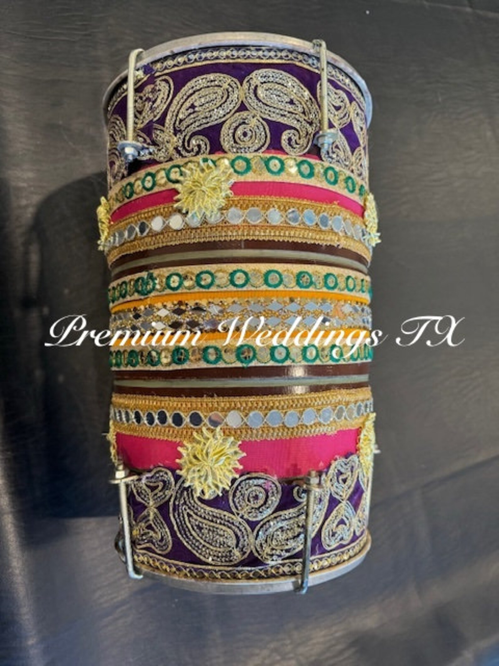 Handmade Sangeet Dhol: Indian Wedding Decor, Musical Instrument - 1ct ...