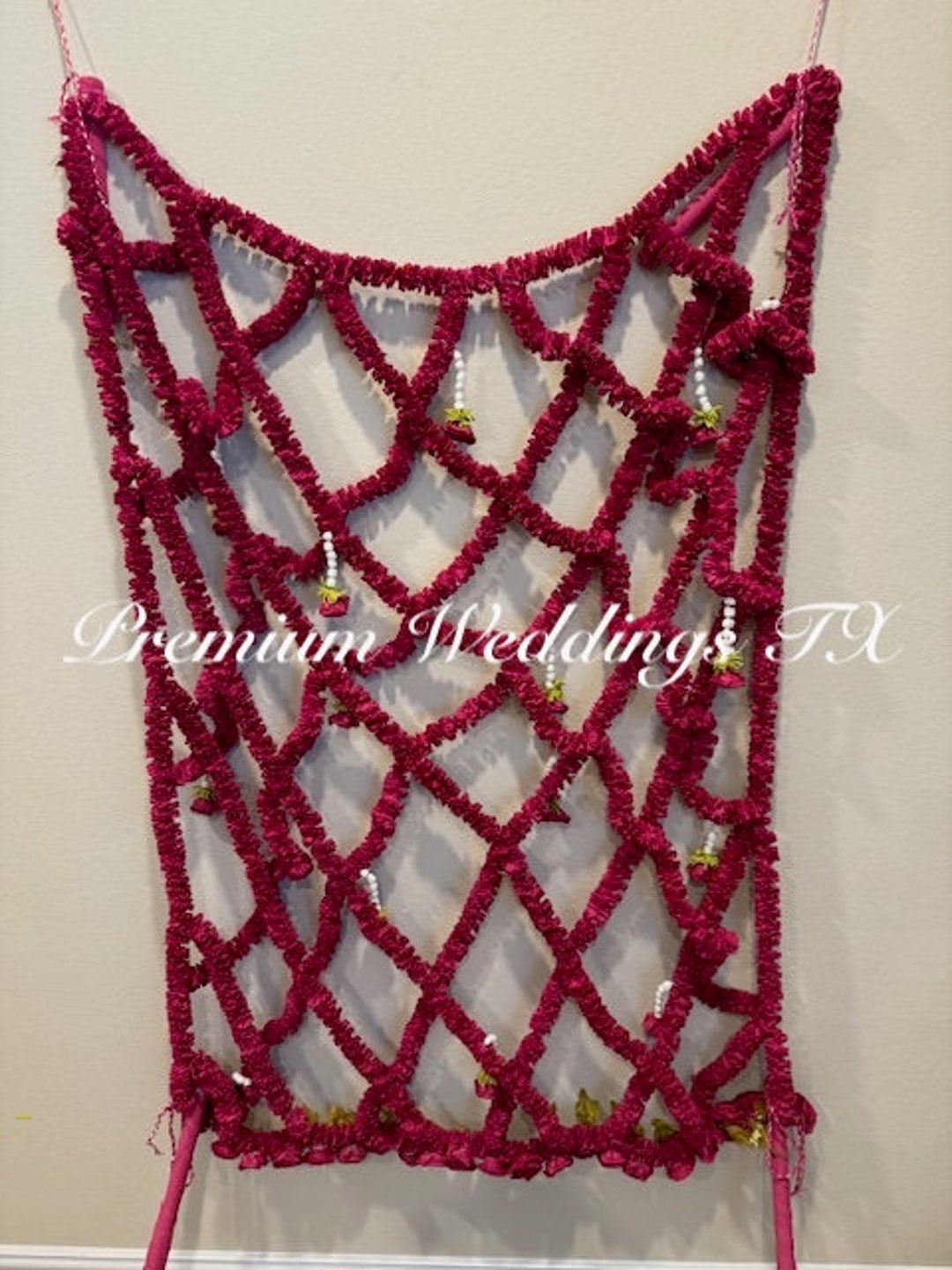 Hot Pink Phoolo Ki Chadar Sehra, Wall Decor, Backdrop, Shaadi, Shaadi ...