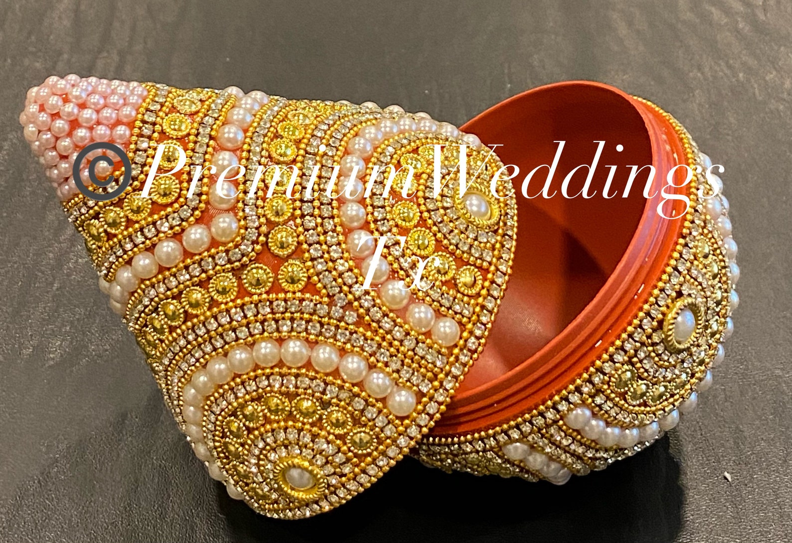 Rhinestone & Pearl Coconut Cover: Indian Wedding Decor - Etsy
