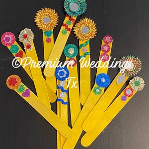 Handmade Mehndi Sticks, Haldi Stick, Mehndi Stick, Mehndi, Uptan, Haldi ...